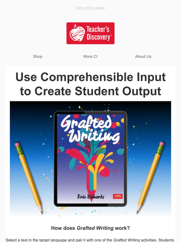 Teacher's Discovery: Use Comprehensible Input to Create Student Output ...