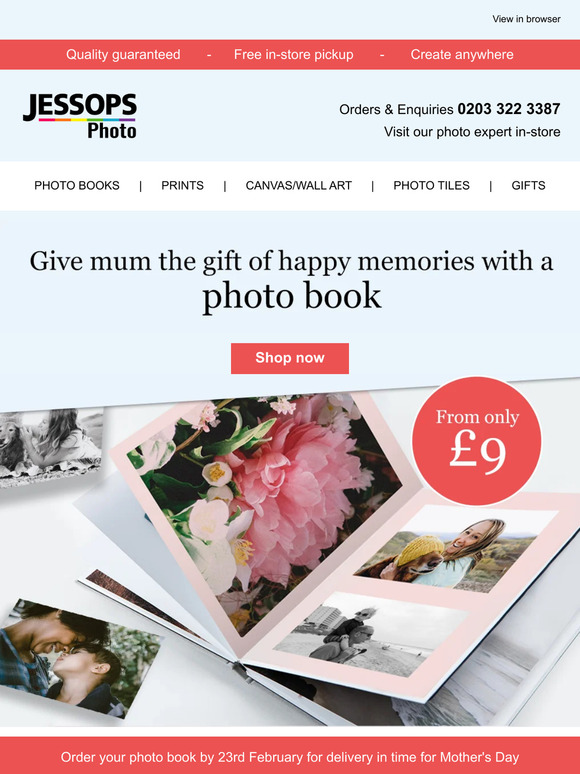 Jessops: Create your photo book in time for Mother's Day💐 | Milled