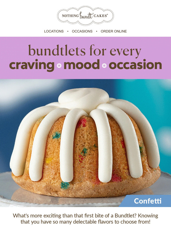 Nothing Bundt Cakes: Bundtlets = The Perfect Everyday Treat | Milled