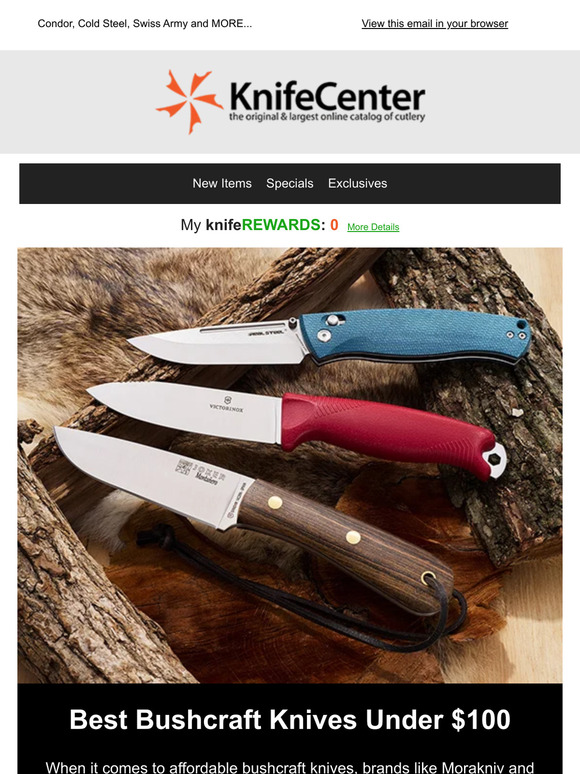 KnifeCenter: Best Bushcraft Knives Under $100 | Milled