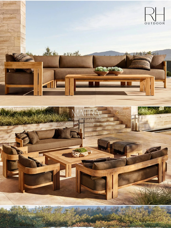 Restoration Hardware: The Marbella Outdoor Collection in Handcrafted ...