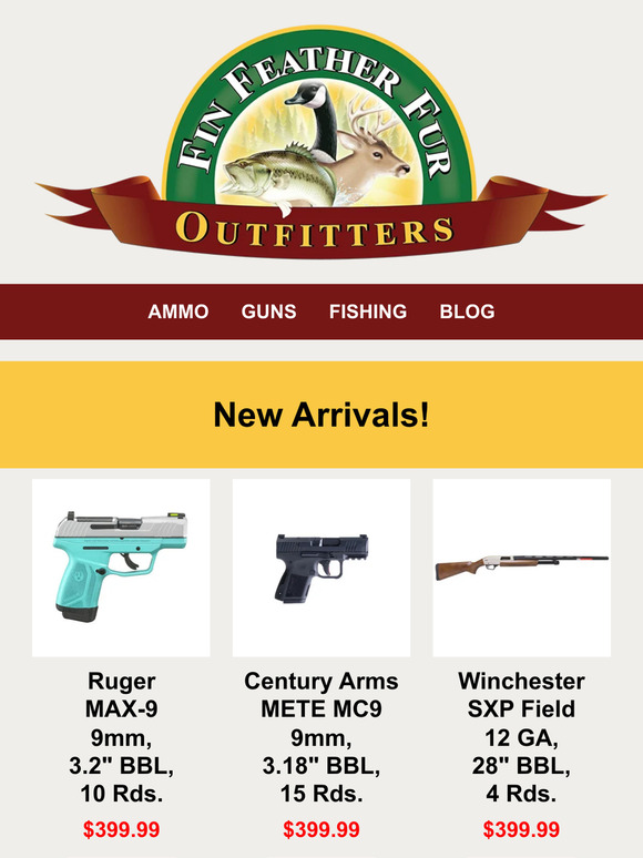 Fin Feather Fur Outfitters: Check Out New Arrivals from Ruger, Kimber ...