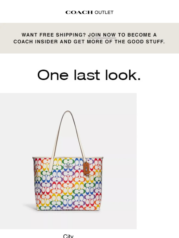 Coach: You've Earned It! Click To Make The City Tote In Rainbow ...
