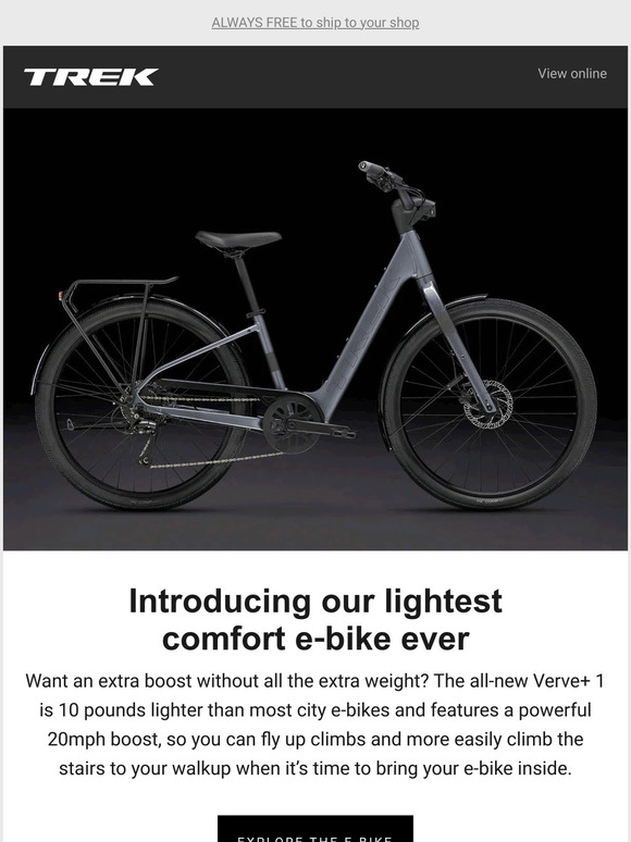 Trek Bicycle: JUST LAUNCHED: Our lightest comfort e-bike ever | Milled