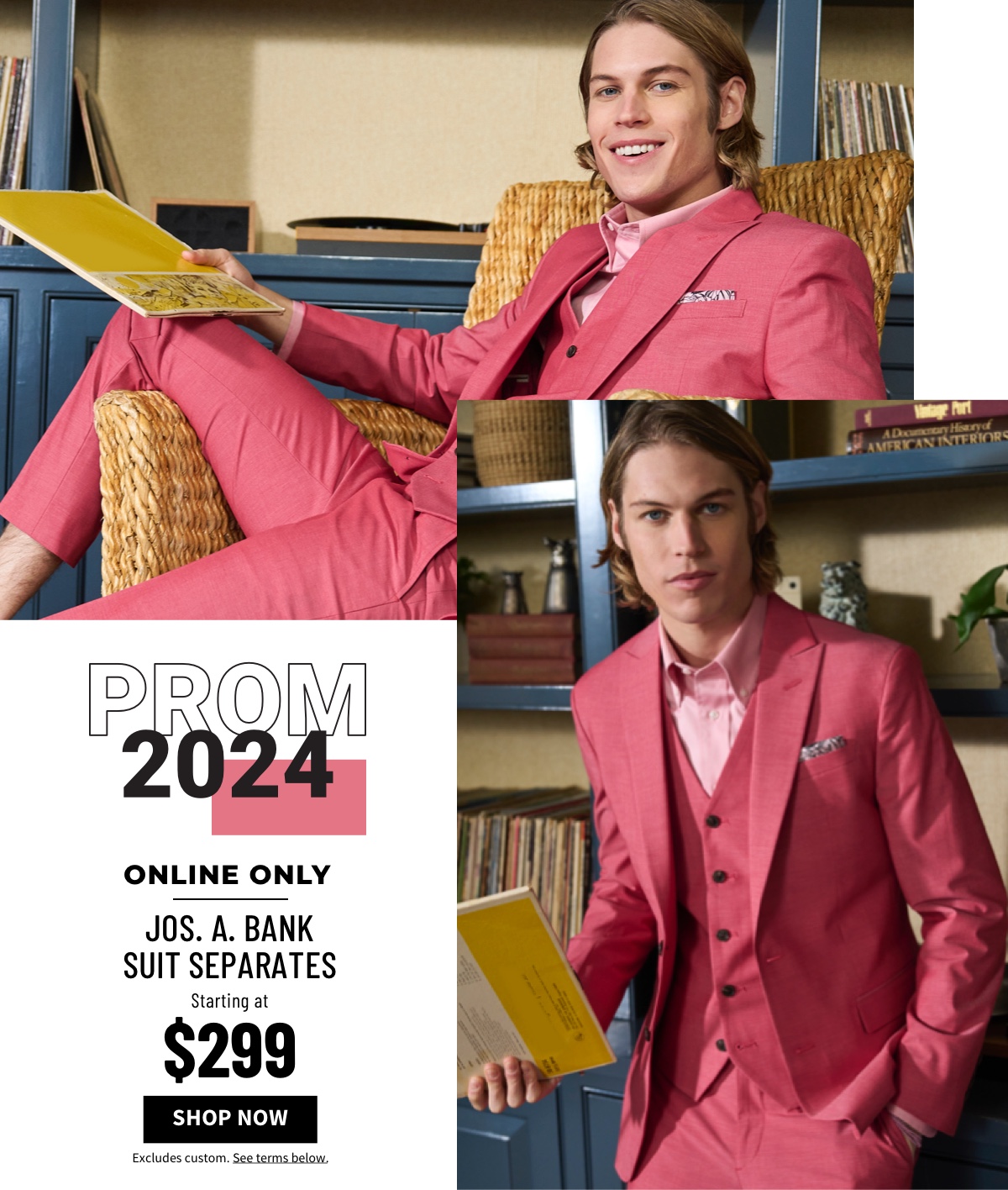 Jos. A. Bank: Prom suit separates starting at $299. | Milled