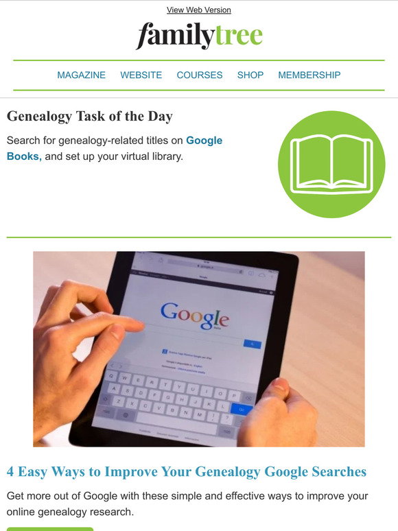 Family Tree Magazine: 4 Easy Ways to Improve Your Genealogy Google ...