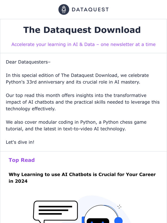 Dataquest: Why AI Chatbots Are Essential for Your Career in 2024 | Milled