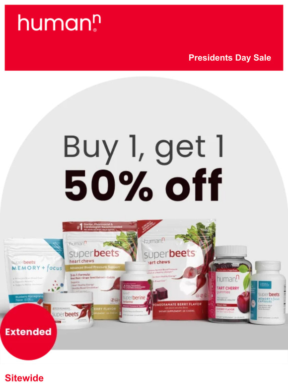 HumanN: Extended – Presidents Day savings on heart health support. | Milled