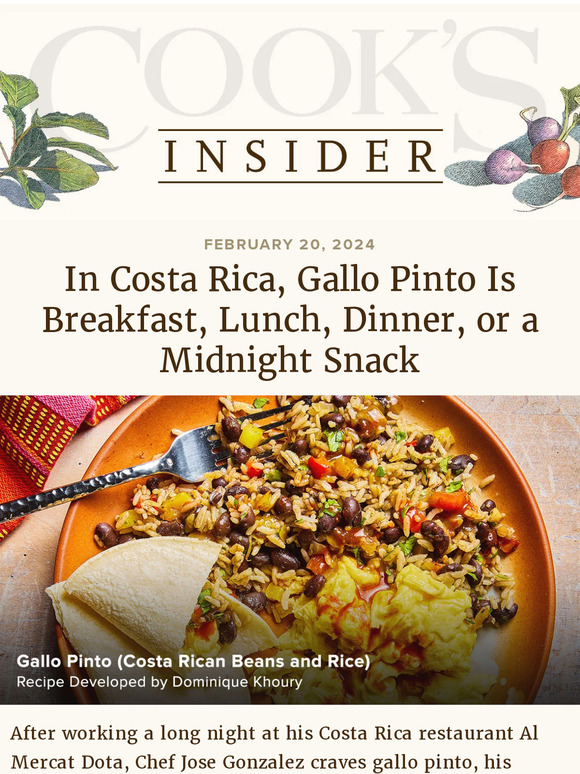 America's Test Kitchen: Cook’s Insider: Gallo Pinto Is Breakfast, Lunch ...