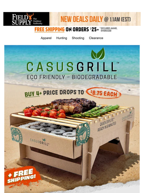 Field Supply: 🥩♨️ CasusGrill Instant Grill - Lightweight & Compact | Milled