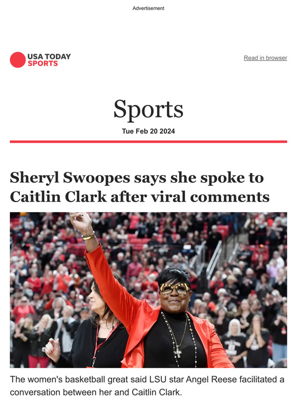 USA TODAY: Sheryl Swoopes admits 'mistake' on Caitlin Clark comments ...