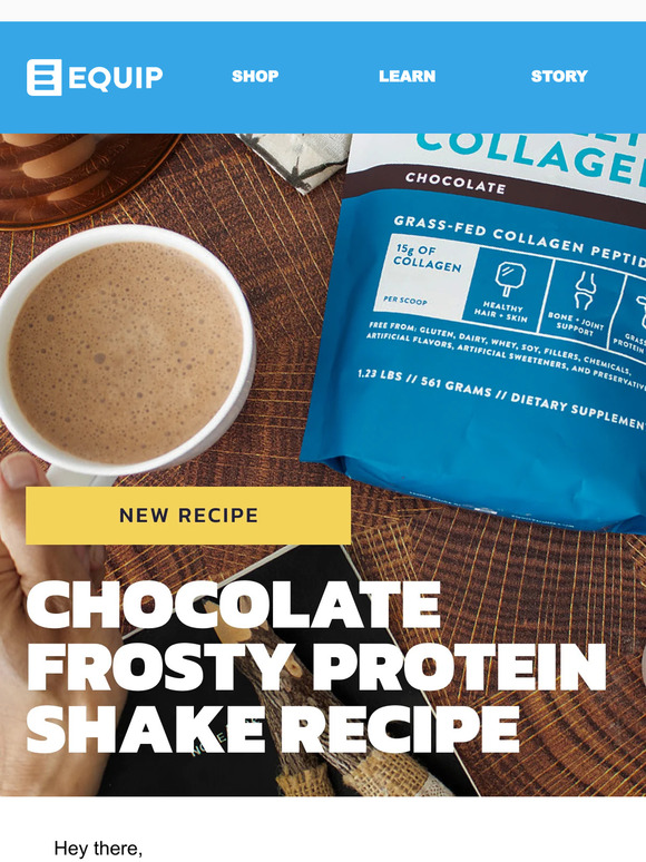 Equip Foods: Chocolate Frosty Protein Shake Recipe 🍫🥤 | Milled