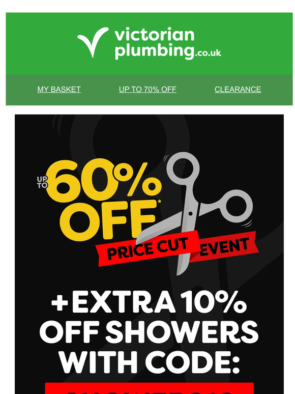 Victorian Plumbing: QUICK! CODE SHOWERS10 ENDS MIDNIGHT ☔ | Milled