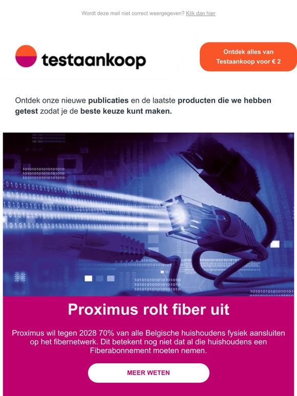 Test Aankoop: Proximus rolt fiber uit, de beste browser voor ...