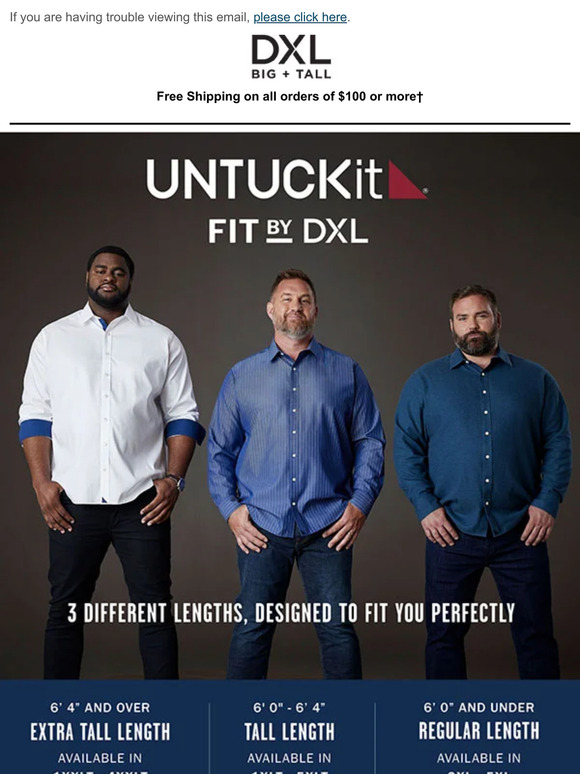 DXL: They're Back! UNTUCKit, Fit By DXL Shirts! | Milled