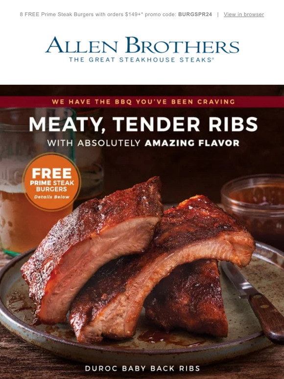 Allen Brothers: Crave Alert: Ribs & Bacon In Stock Now! | Milled