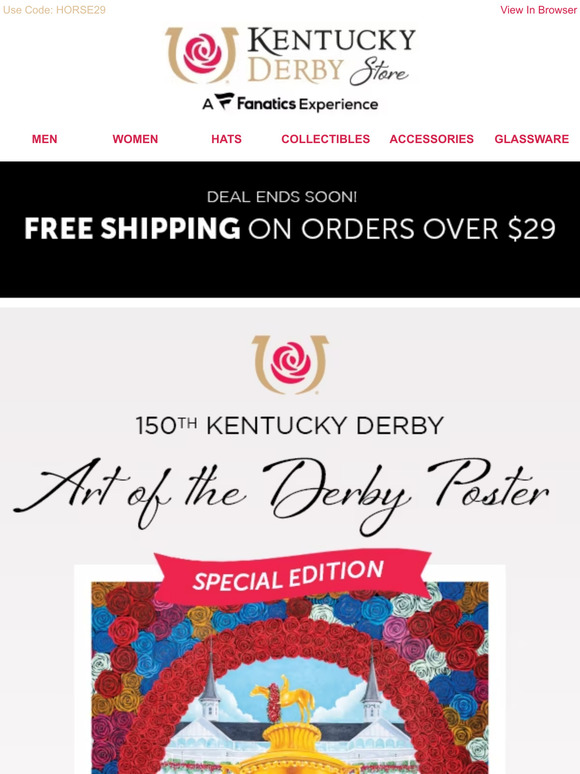 Kentucky Derby: 150th Kentucky Derby Art of the Derby Poster + Free ...