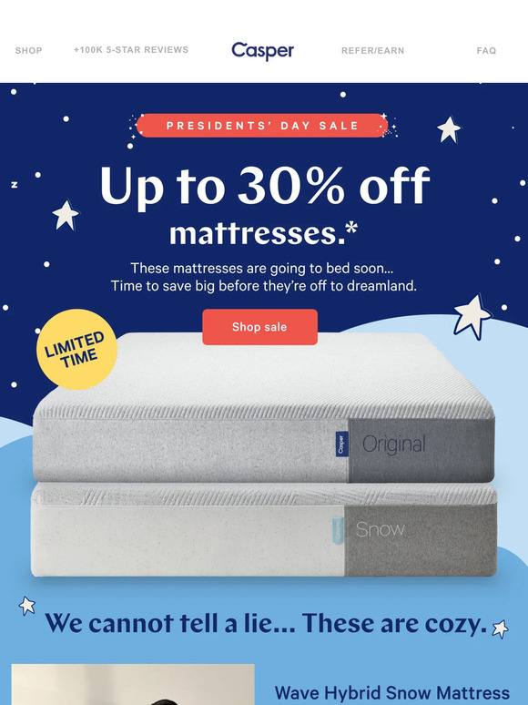 Casper Email Newsletters: Shop Sales, Discounts, and Coupon Codes