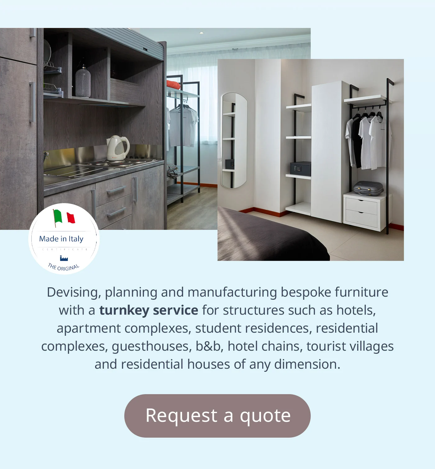 Archiproducts: Furniture and mini-kitchens for hotels and residences by Mobilpsazio Contract ...