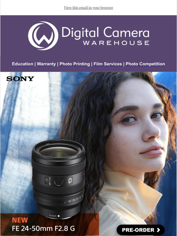Digital Camera Warehouse: ⚠️ Introducing The New Sony FE 24-50mm f/2.8 G Lens | Milled