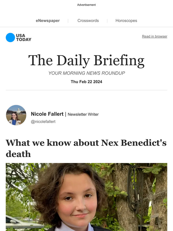 USA TODAY: What we know about Nex Benedict's death | Milled