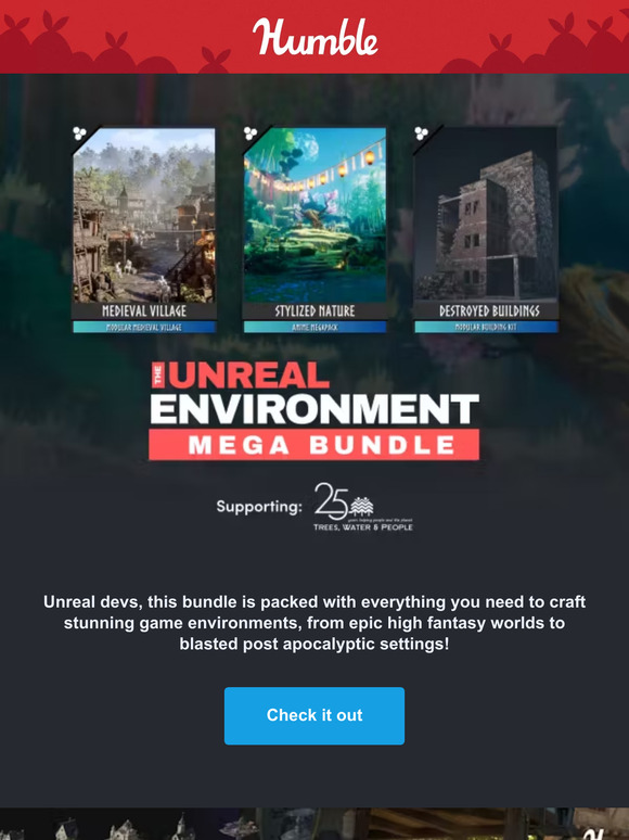 Humble Bundle: Create stunning environments in Unreal Engine with 15 asset packs across genres ...