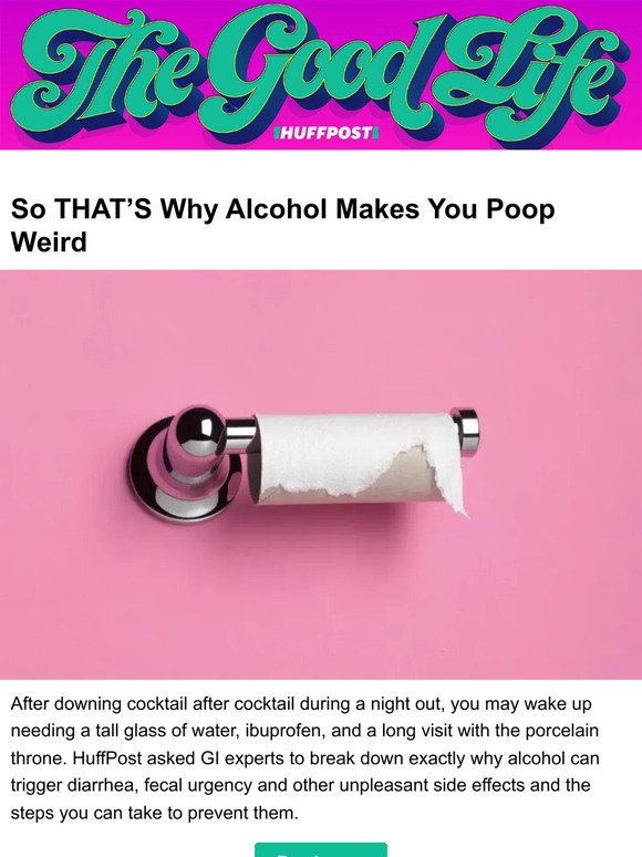 HuffPost: So THAT’S why alcohol makes you poop weird | Milled