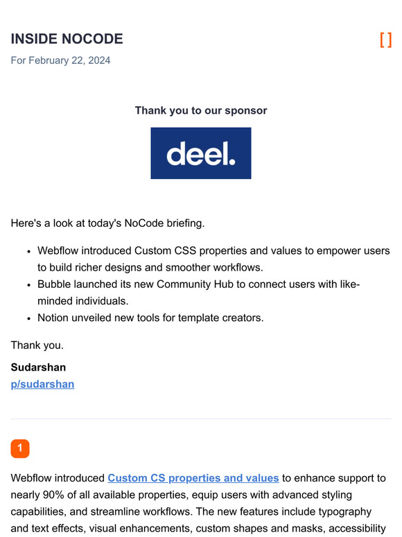 Inside: Webflow unveils Custom CSS properties and values / Bubble ...