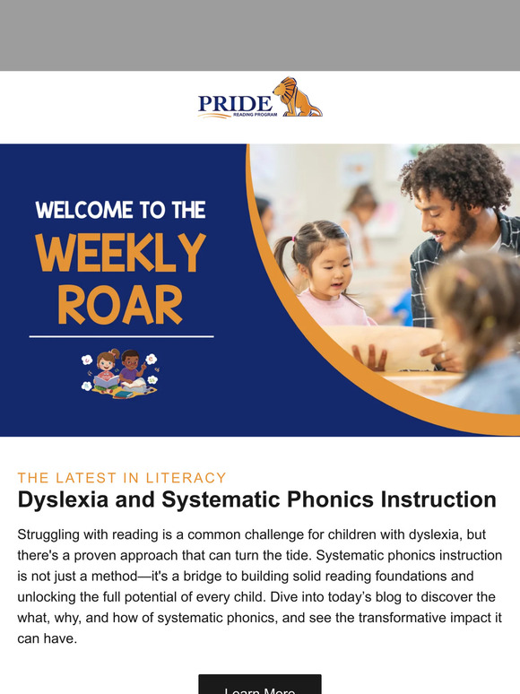 PRIDE Reading Program: The Weekly Roar 🦁 Learning to Read | Milled