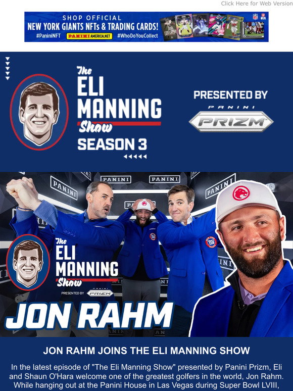 New York Giants: Masters Champion Jon Rahm joins The Eli Manning Show ...