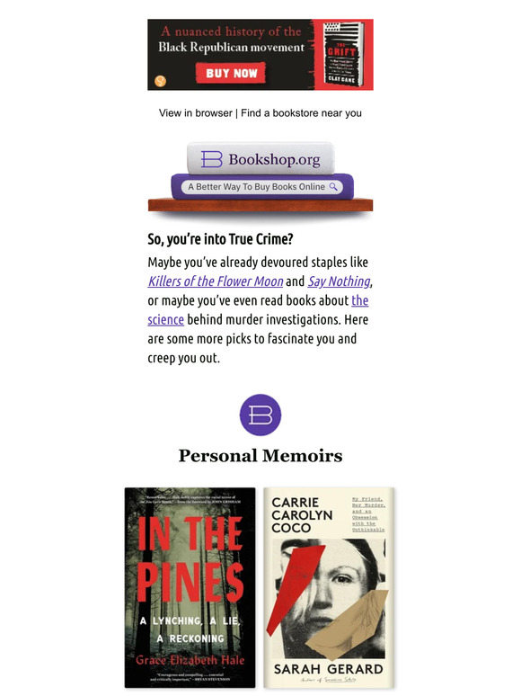 Bookshop: True Crime Time | Milled