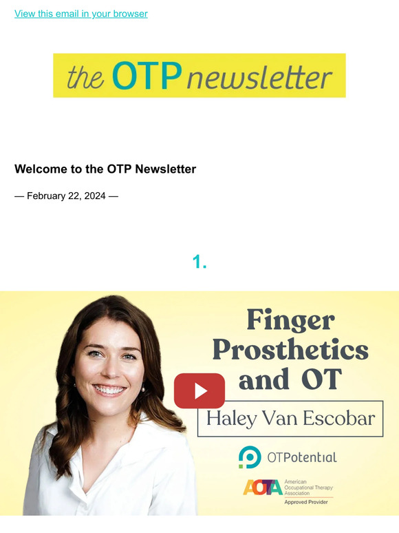 OT Potential: OT and Prosthetics with Haley Van Escobar, Hand Therapy ...