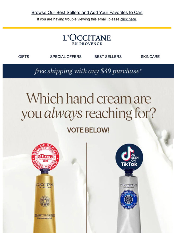 L'Occitane: Which hand cream is always at your fingertips? | Milled