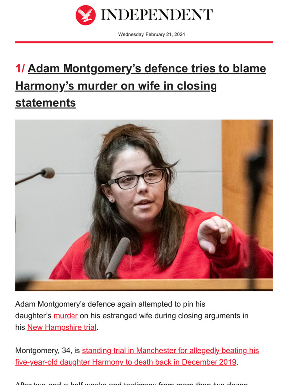 The Independent: Adam Montgomery’s defence tries to blame Harmony’s ...