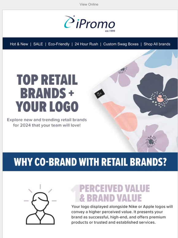iPromo: Trending Retail Brands + Your Logo | Milled