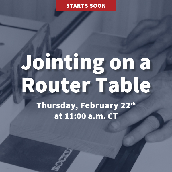 Woodworkers Guild of America: Going LIVE: Joining on a Router Table ...