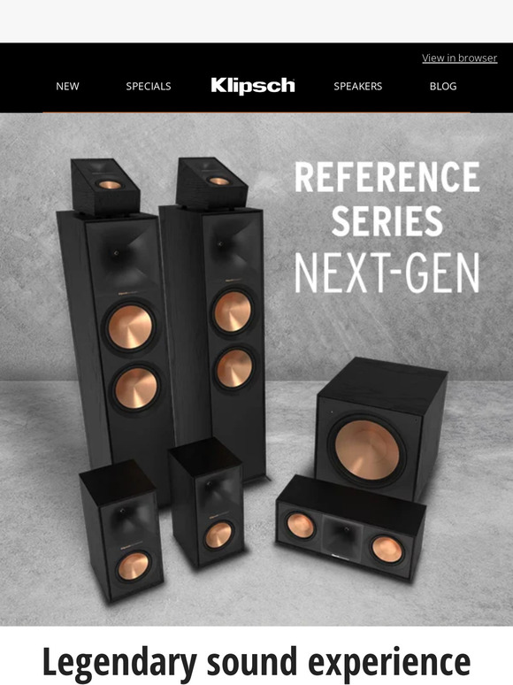 Klipsch: LEGENDARY SOUND | Reference Series Next-Gen Speakers | Milled