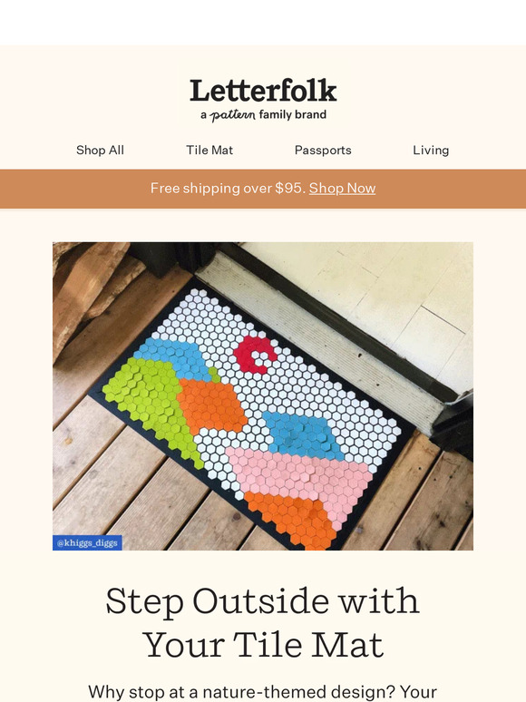 Letterfolk: Your Tile Mat is the outdoorsy type ☀️ | Milled
