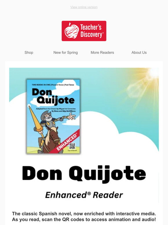 Teacher's Discovery: Don Quijote Enhanced Reader with Video and Audio ...