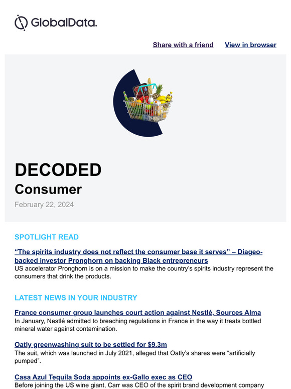 GlobalData: The mission to back Black entrepreneurs / Nestle, Danone on ...