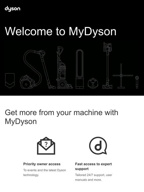 Dyson: Welcome to MyDyson | Milled