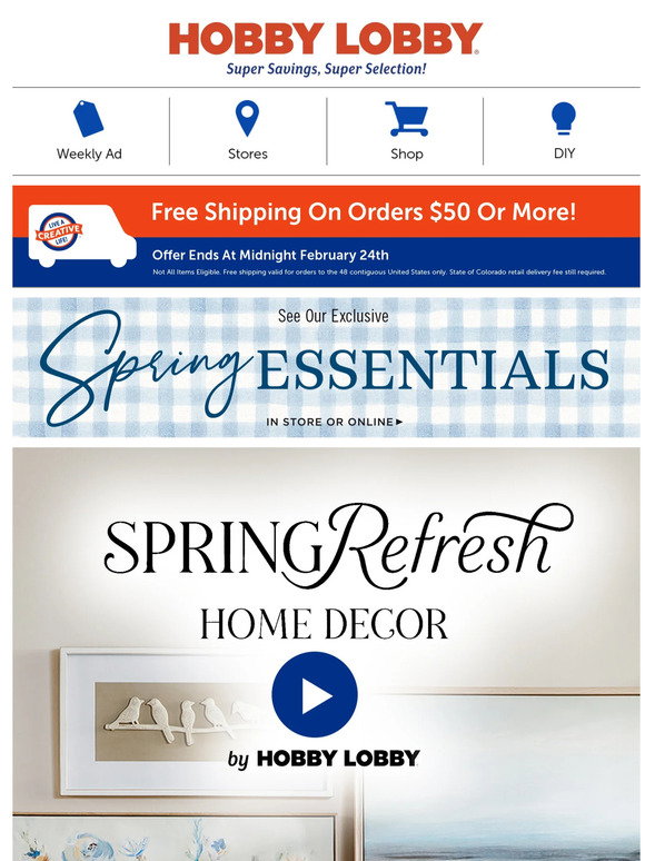 Hobby Lobby: See Our Spring Refresh Video | Milled