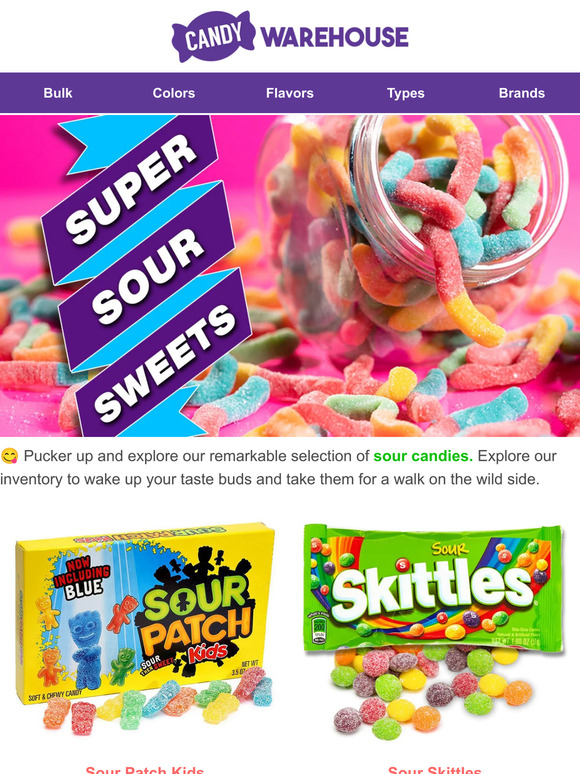 Candy Warehouse: 😋 Super Sour Sweets 💥 | Milled