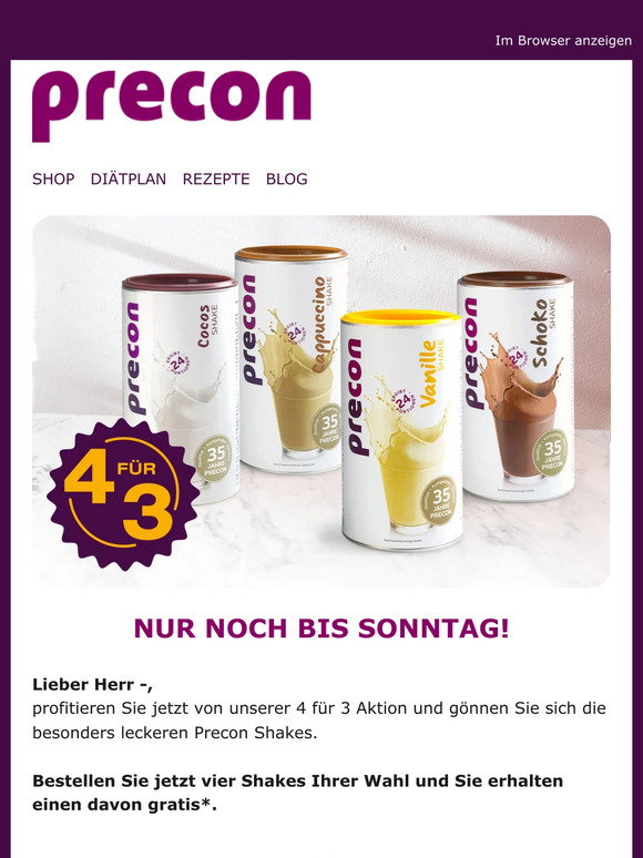 Precon: Intervallfasten mit Precon - so funktioniert's | 🚨 4 für 3 ...