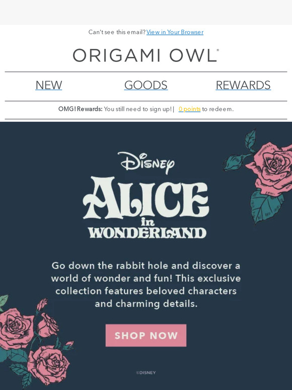 Origami Owl: NEW Disney Alice in Wonderland Collection has arrived ...