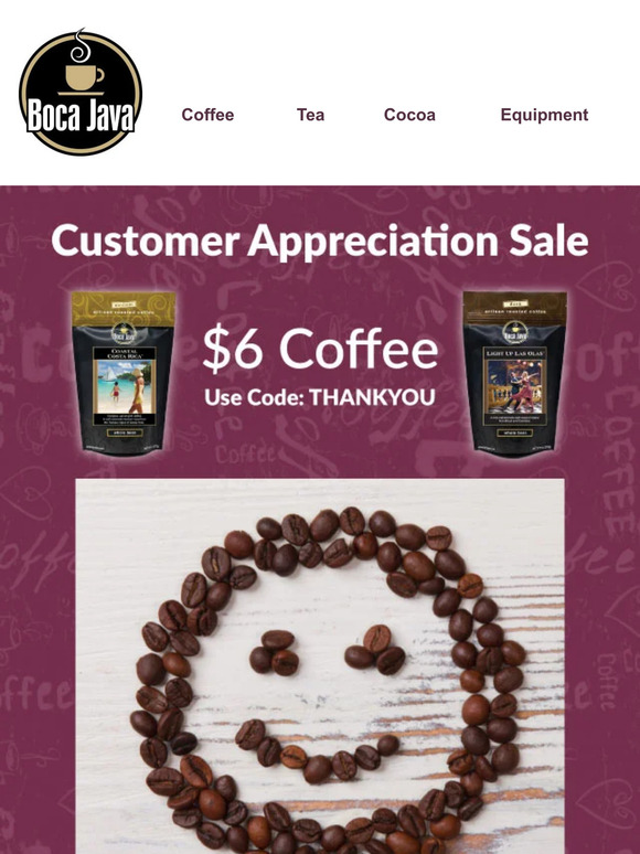 Boca Java: Thank You ️ $6 COFFEE Sale | Milled