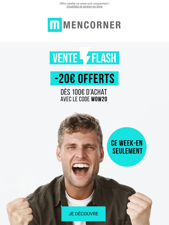 Mencorner: 🙌 -20€ offerts sur votre commande ! | Milled