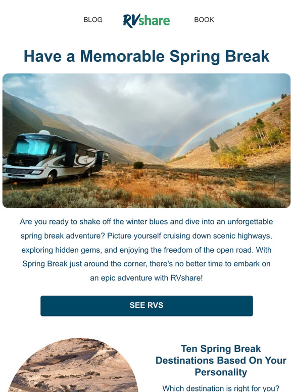 RVshare: Ready for Spring Break? Find Your Ideal RV Now | Milled