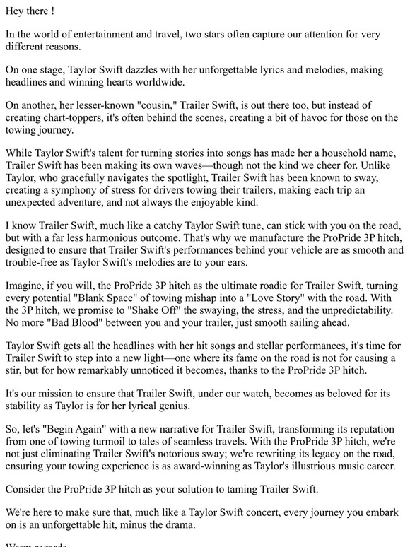 ProPride: Taming Trailer Swift: A Harmony in Towing Unlike Any Other ...