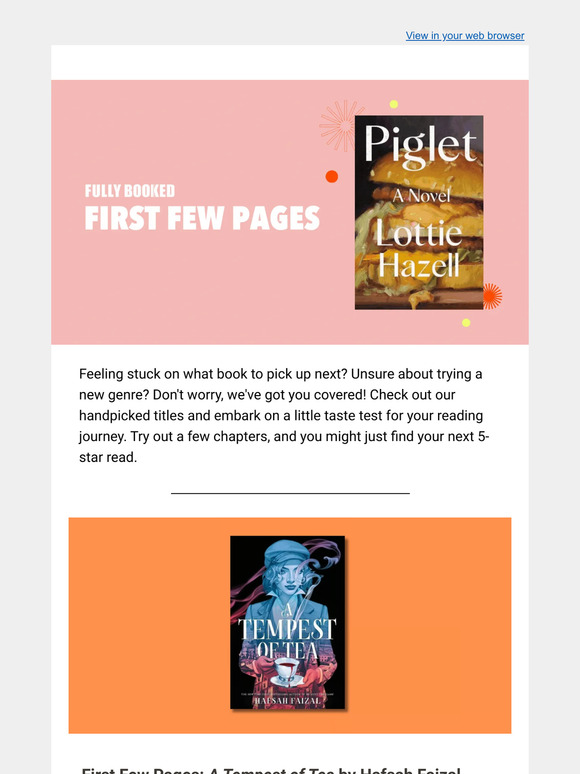 Fully Booked: Read the First Few Pages | Milled